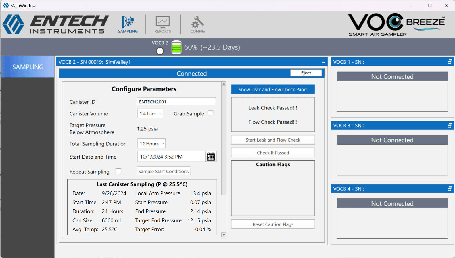 VOC Breeze Smart Air Sampler