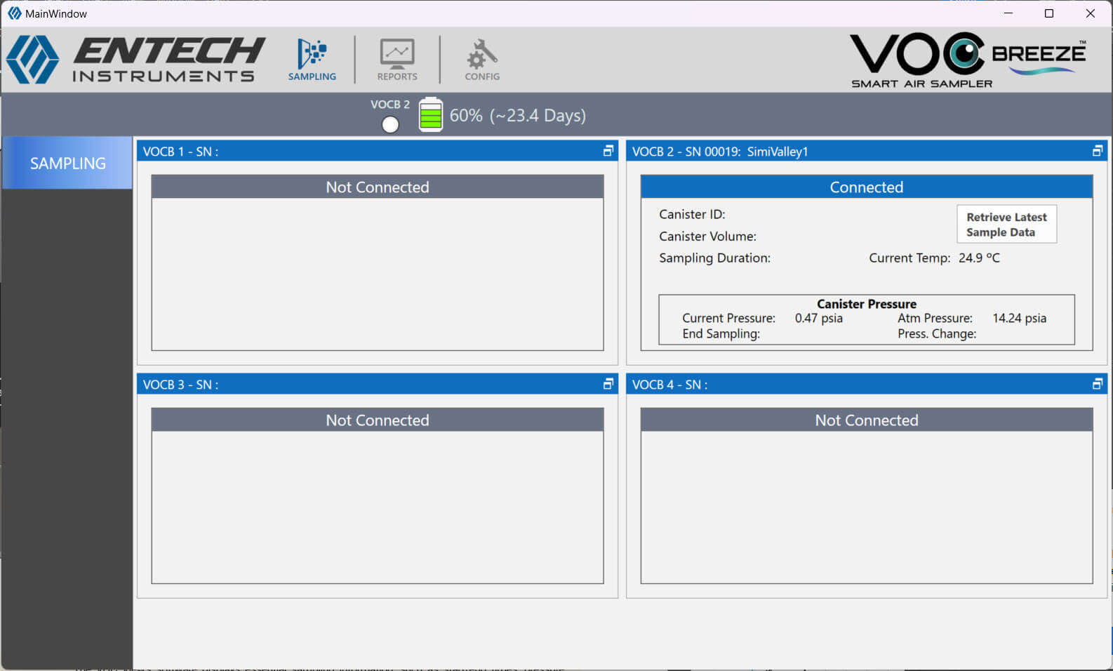VOC Breeze Smart Air Sampler