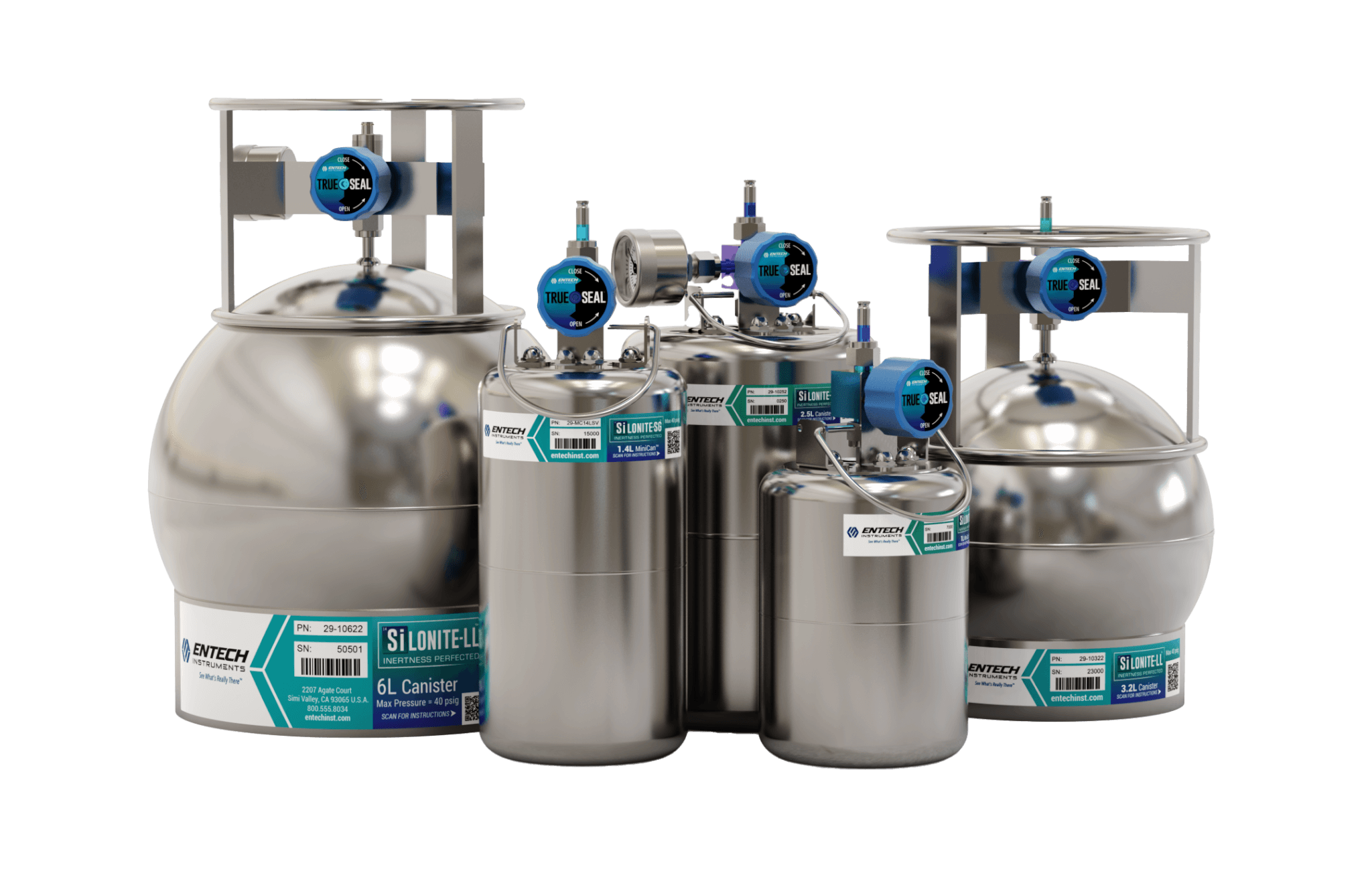 Silonite-LL™ Canisters for Low Level Air Sampling - Entech Instruments