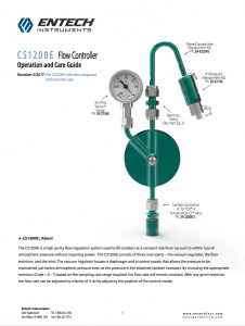 CS1200E Passive Canister Sampler - Entech Instruments