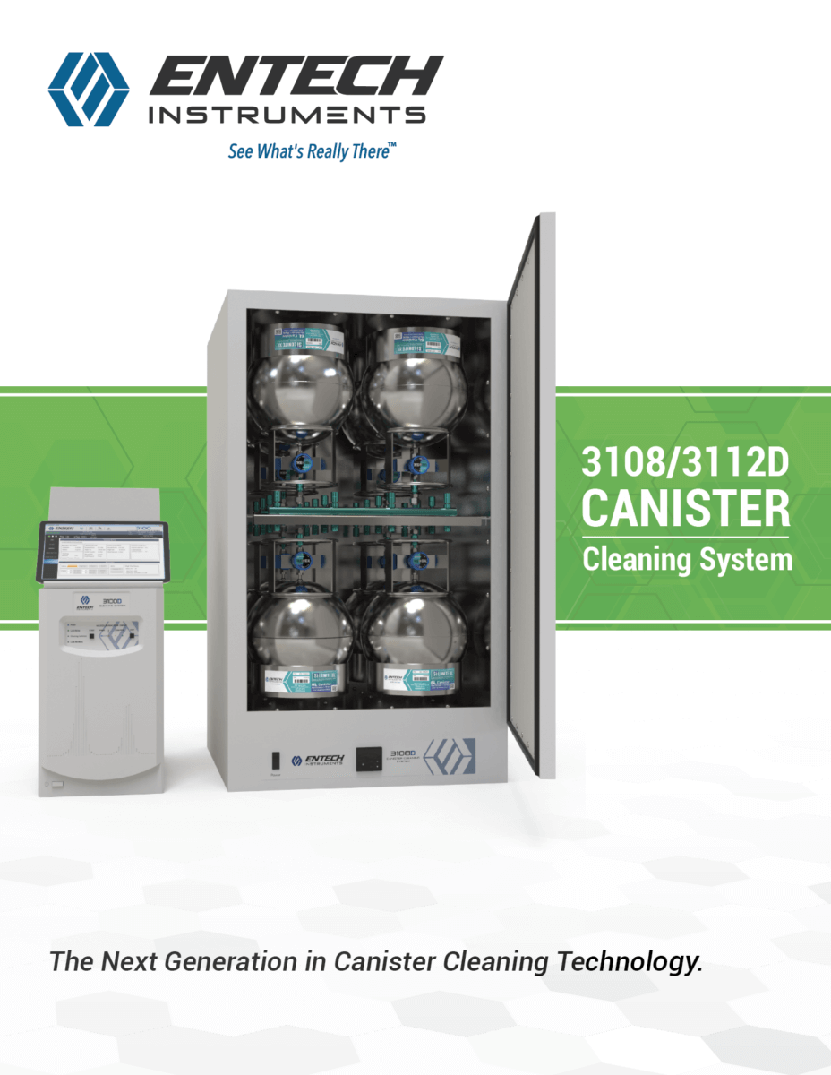 Entech 3100D, 3108D, 3112D Canister Cleaning Systems - Entech Instruments