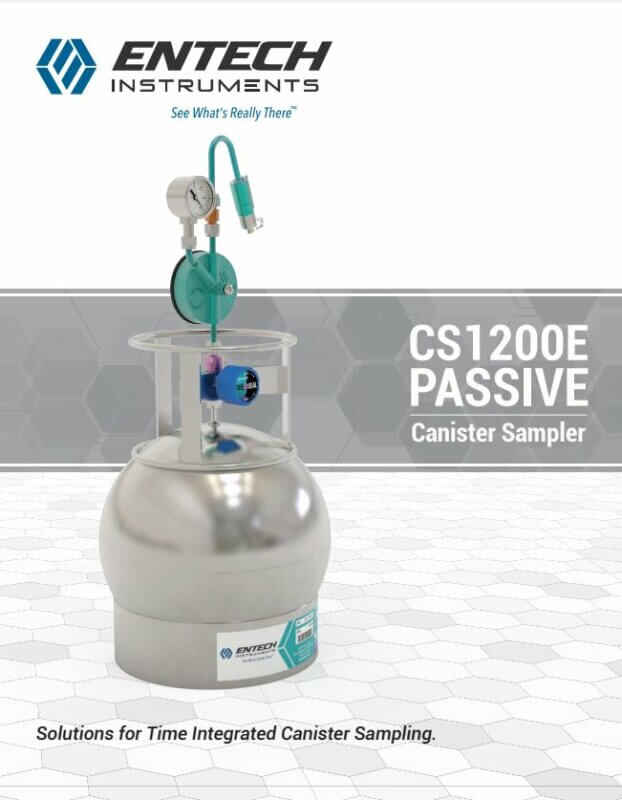 CS1200E Passive Canister Sampler - Entech Instruments