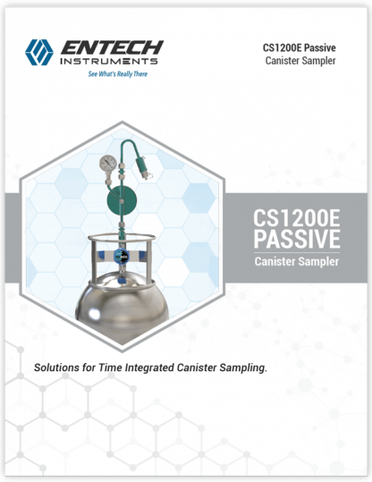 CS1200E Passive Canister Sampler - Entech Instruments
