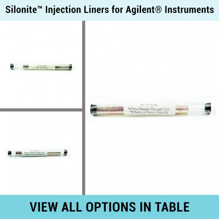 Silonite Injection Liners compatible with Agilent® Instruments - Entech ...