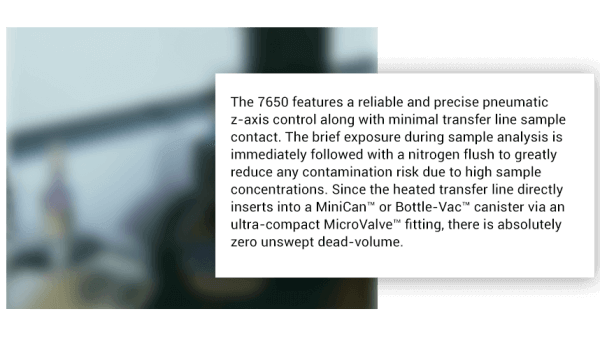 7650 Canister Autosampler - Entech Instruments