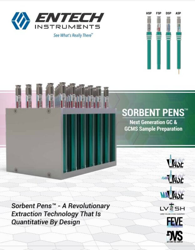 Entech Sorbent Pens™ - Next Generation GC & GCMS Sample Preparation - Entech Instruments
