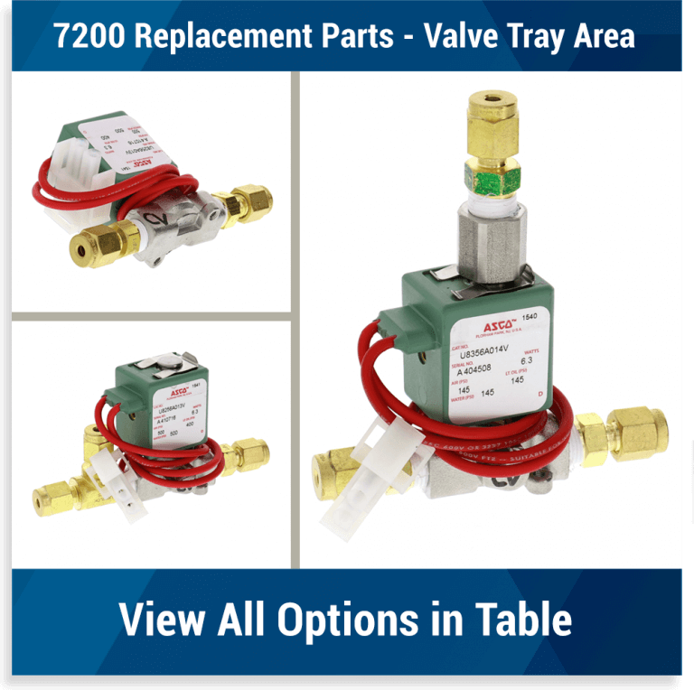 7200 Replacement Parts - Valve Tray Area - Entech Instruments