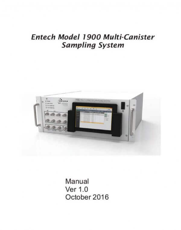 Operations Manual - Entech Instruments