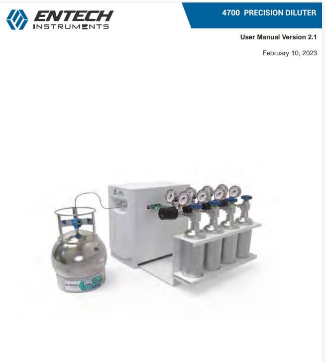 4700 User Manual V2.1 - Customer Access - Entech Instruments