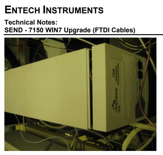 7150 Tech Notes - Distributors - Entech Instruments