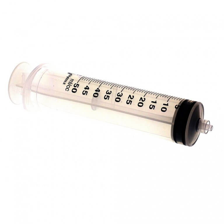 50CC PLASTIC SYRINGE w/ LUER LOK - Entech Instruments