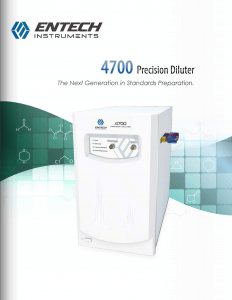 4700 Precision Static Diluter - Entech Instruments