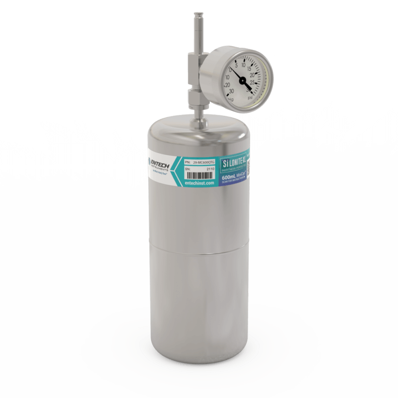 600cc SC CANISTER w/ MQT & GAUGE - Entech Instruments