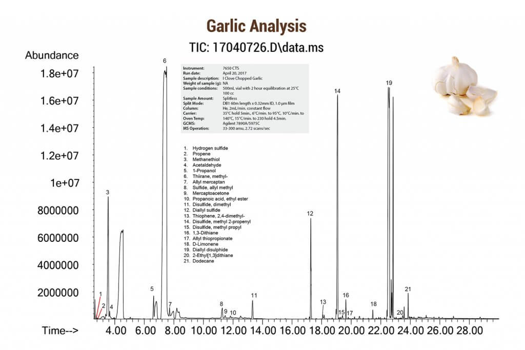 Chromatograph - LVHS Garlic Analysis - Entech Instruments