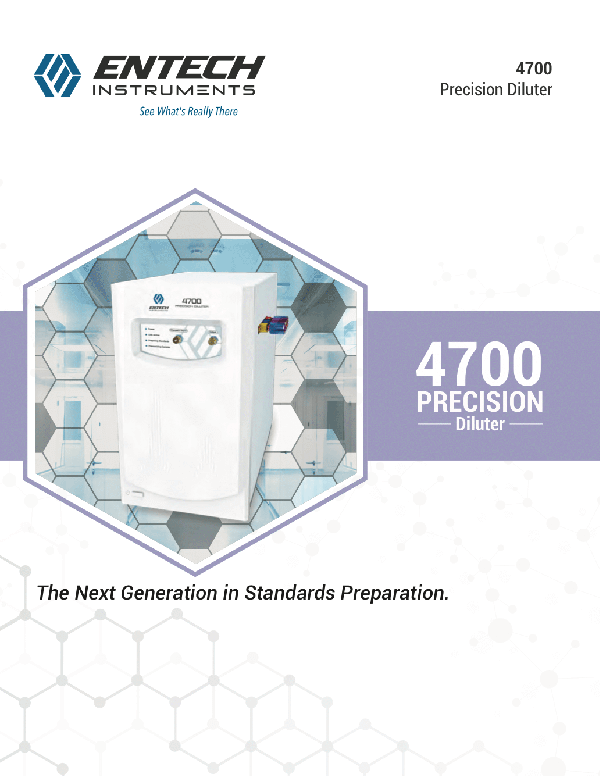4700 Precision Static Diluter - Entech Instruments