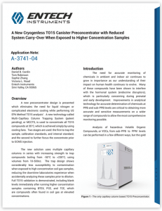 Entech 7200CTS Cyrogen-Free Preconcentrator for Volatiles Analysis