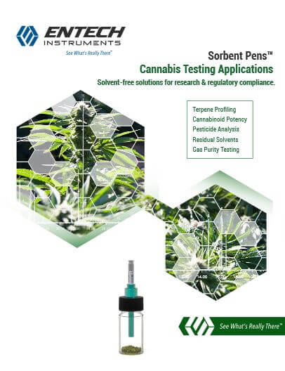 Sorbent Pens For Solvent-Free Cannabis Analysis - Entech Instruments