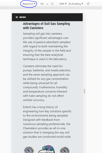 Responsive Fixes - Entech Instruments