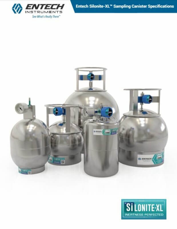 Silonite Canisters - Entech Instruments