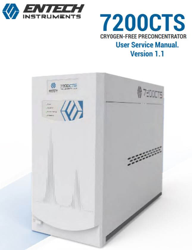 7200CTS User Service Manual V1.1- Customer Access - Entech Instruments