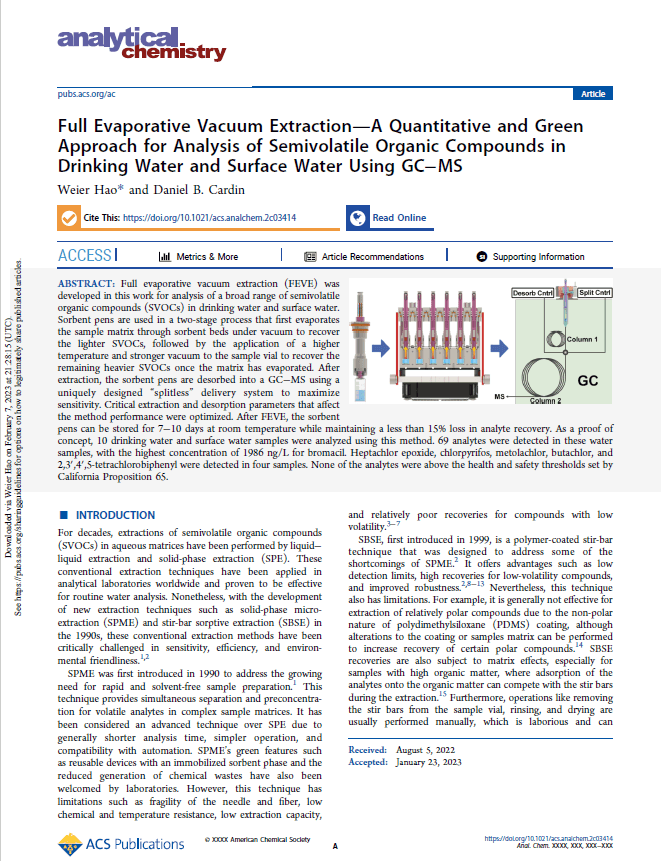 FEVE - Full Evaporate Vacuum Extraction - Entech Instruments