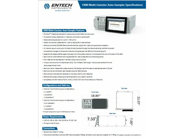 1900 / Flow Professor - Entech Instruments