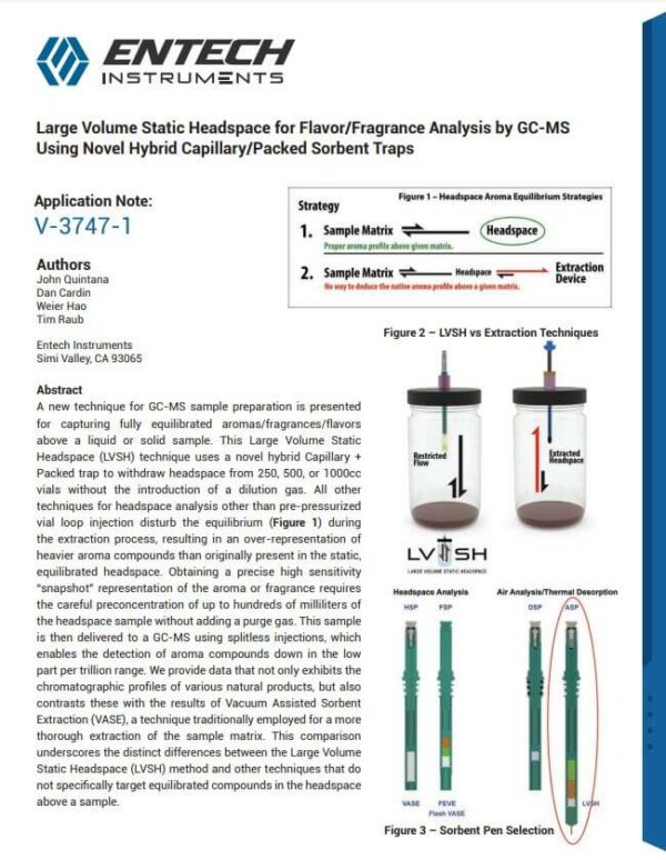 LVSH Application Note - Entech Instruments