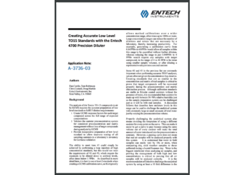 Application Notes, Applets, Chromatograms - Entech Instruments